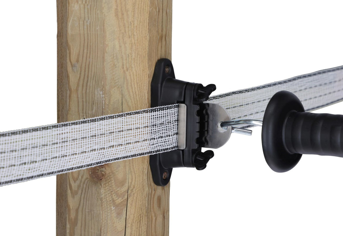 Clamp insulator with stainless plate for gates at corners and T-separa ...